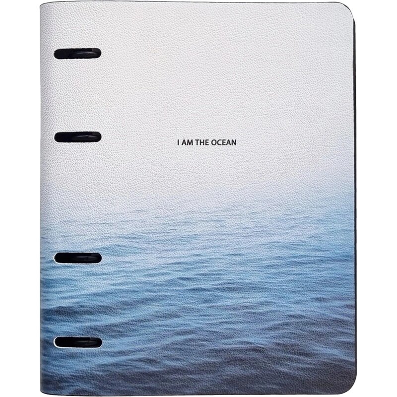 Тетрадь со сменным блоком А5,120л, Infolio Study, Ocean, иск. кож, N3805