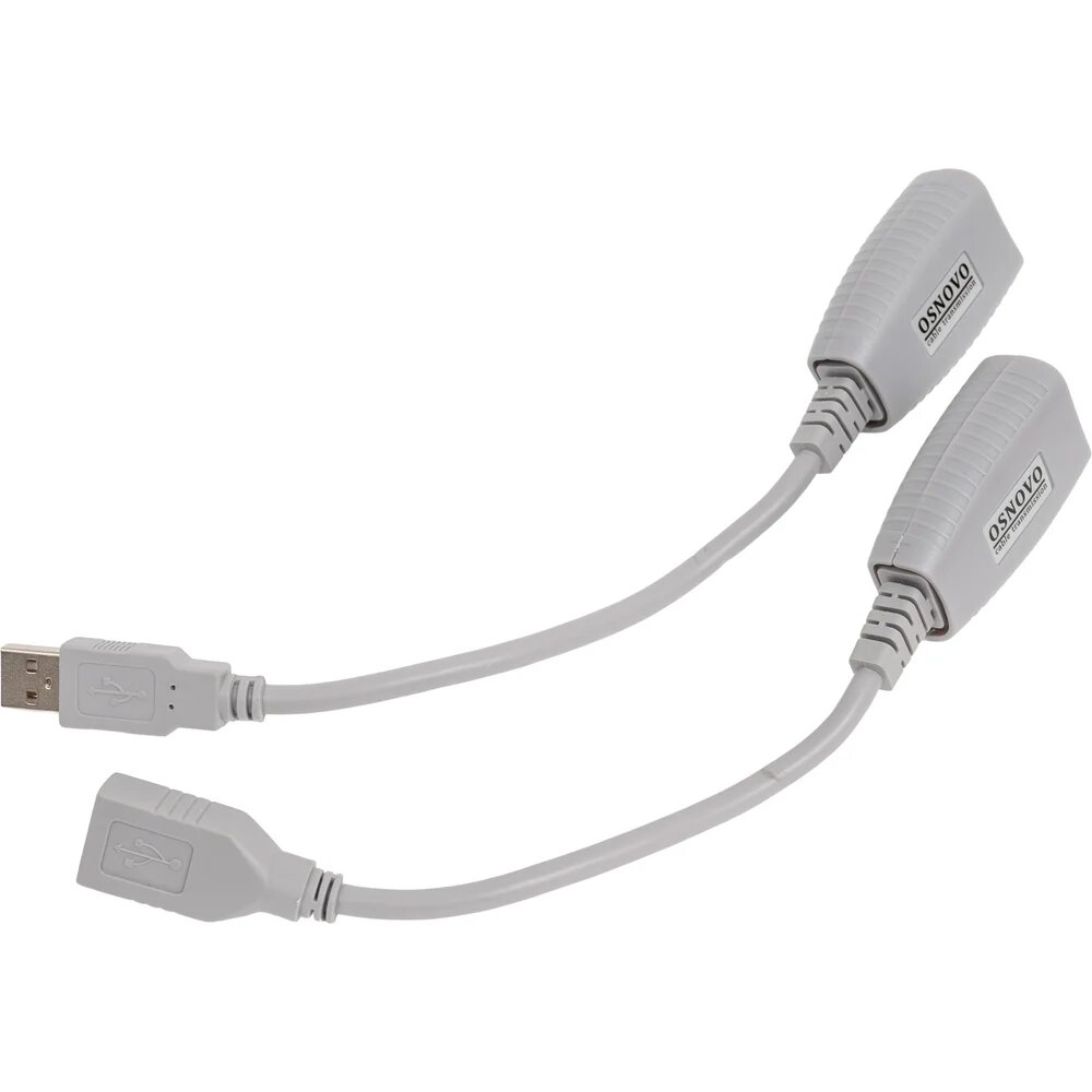 Удлинитель USB 1.1 интерфейса OSNOVO TA-U1/1+RA-U1/1 для клавиатуры и мыши по кабелю витой пары до 100м