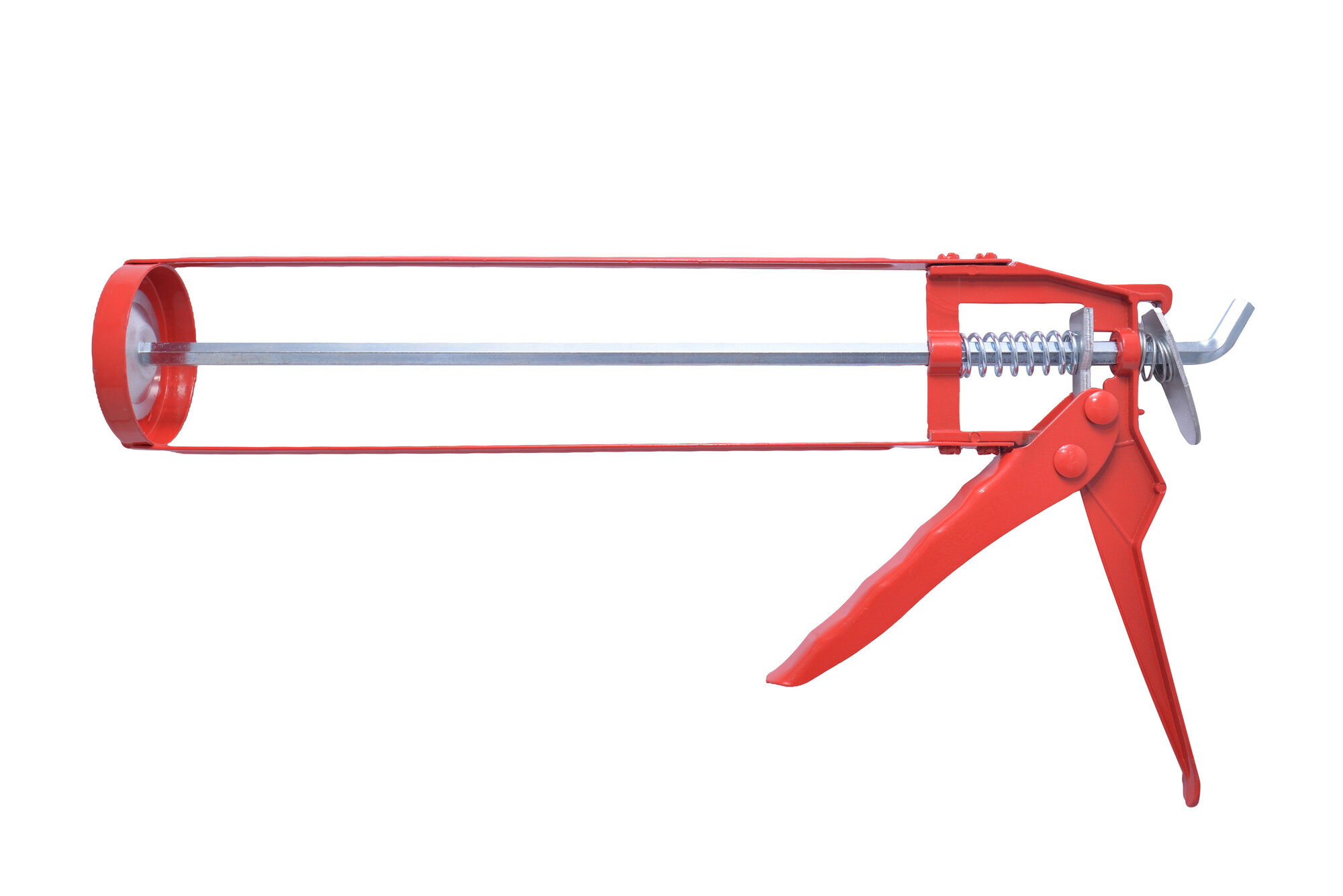 Пистолет для герметика UGO LOKS 1040-201, стальной скелетон, красный