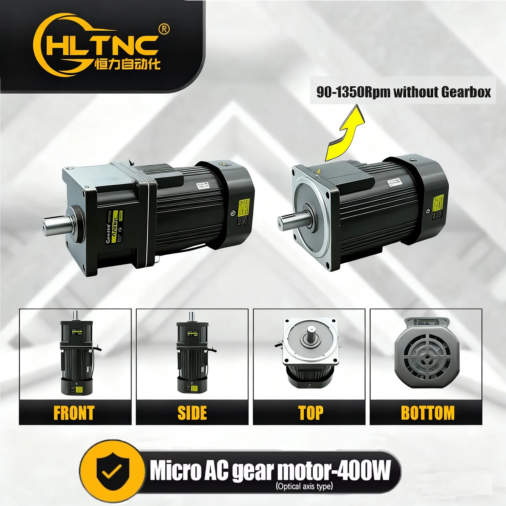 400 Вт микро двигатель переменного тока 110 В 220 В однофазный асинхронный двигатель мотор-редуктор 22 мм вал двигателя 5-1400 об/мин 50/60 Гц для упаковочной машины 1400 RPM, 220v