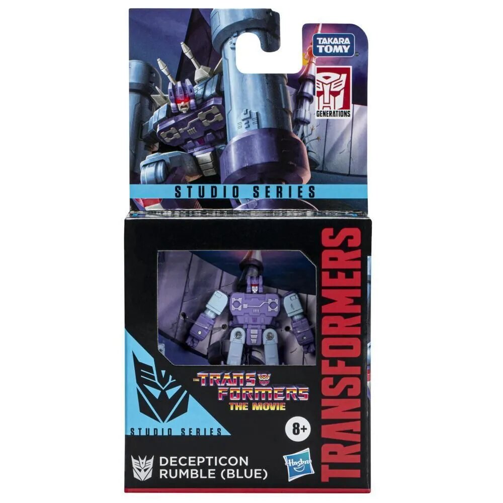 Трансформеры игрушки Hasbro Transformers Studio Series Core The Transformers: The Movie Decepticon Rumble (Blue) (8.9cm) F3145