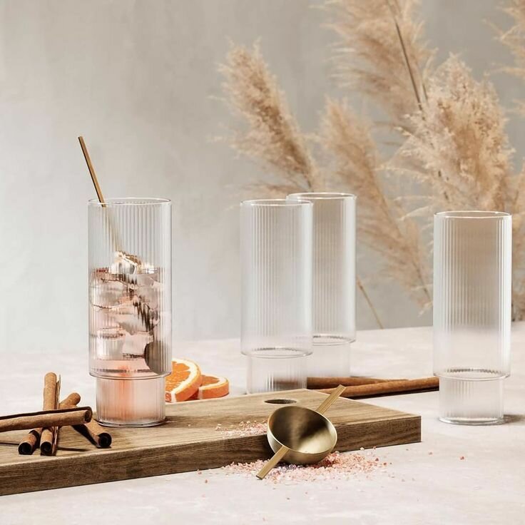 Набор стаканов прозрачные высоких "Bar" 2 шт, 350 мл. Коробка подходит для подарка. P.C