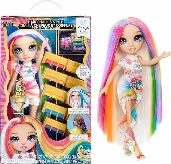 Rainbow High Hair Chalk & Style Amaya Райнбол Хай Амая студия для волос-.-.