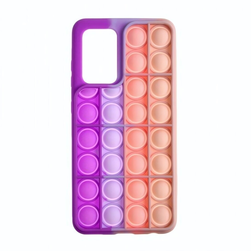 Чехол-антистресс Pop it для Samsung Galaxy A52 5G, силиконовый, фиолетовый/розовый