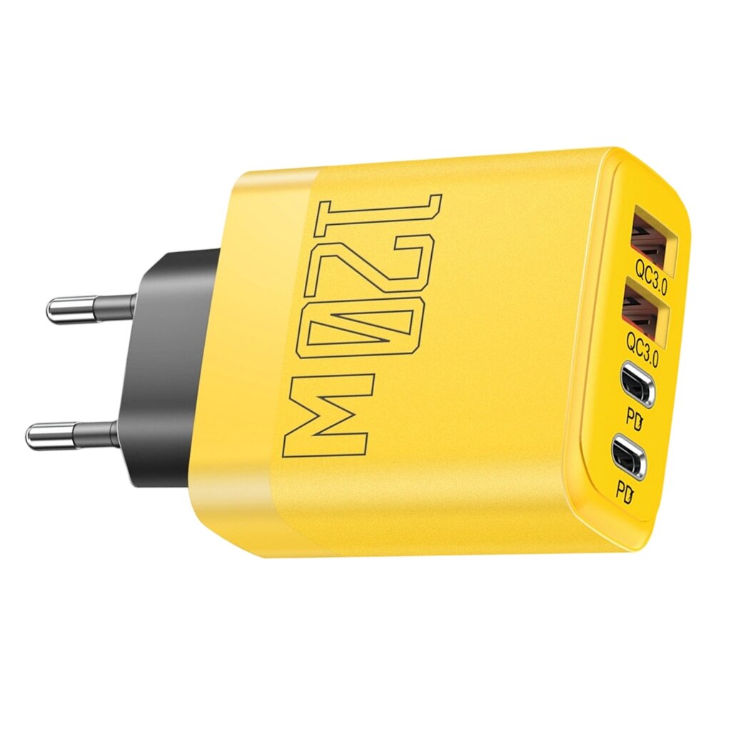 Блок быстрой зарядки для телефона и планшета с двойным разъемом PD и двойным USB-портом, Настенное зарядное устройство EU Plug Type C, переходник для путешествий