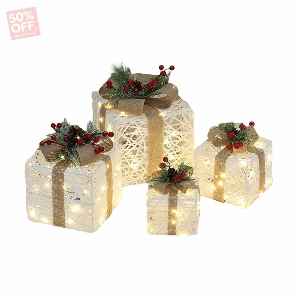Рождественская подарочная коробка со светящимся украшением Decoration-B