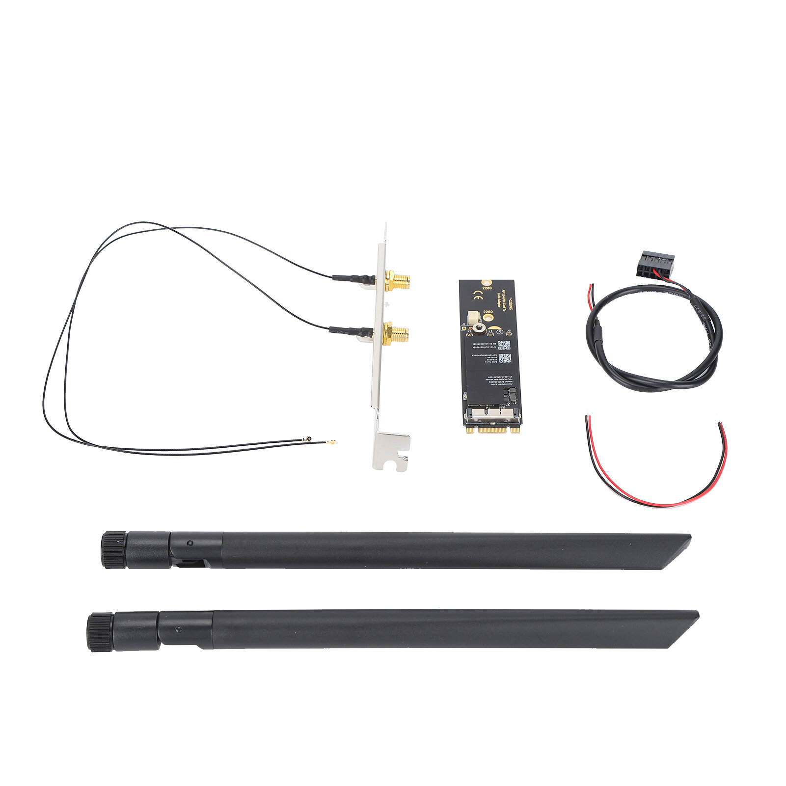 Адаптер BCM94360CS Wi-Fi карты в слот M.2 NVMe (Key B+M), с внешней антенной