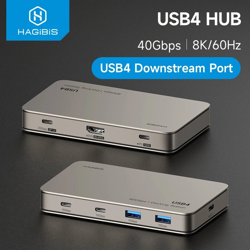 Hagibis USB4 Docking Station 40 Гбит/с — фото 1