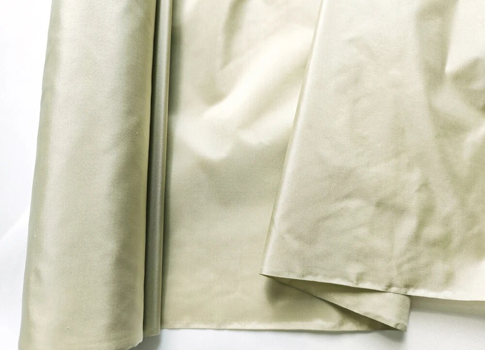 Шелковая тафта FABRIC SHIPPER 100% шелк шириной 1,35 м Бежевый, Color 1 Beige grey