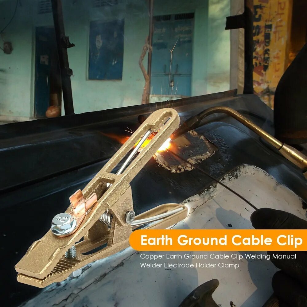 Латунный зажим заземления формы А, 260 А, для токовой сварки