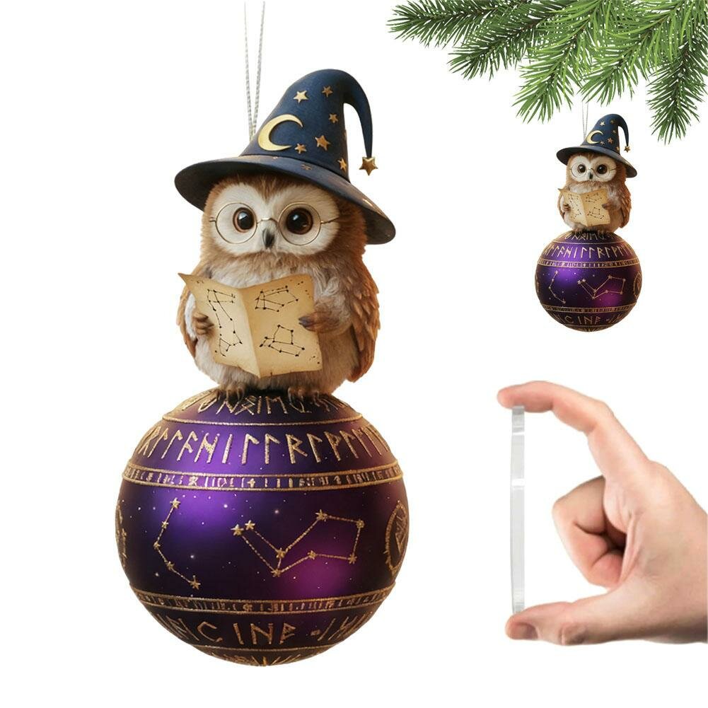 2026 яркий 2D акриловый хрустальный шар-подвеска в виде животного, украшение на рождественскую елку, для домашнего окна