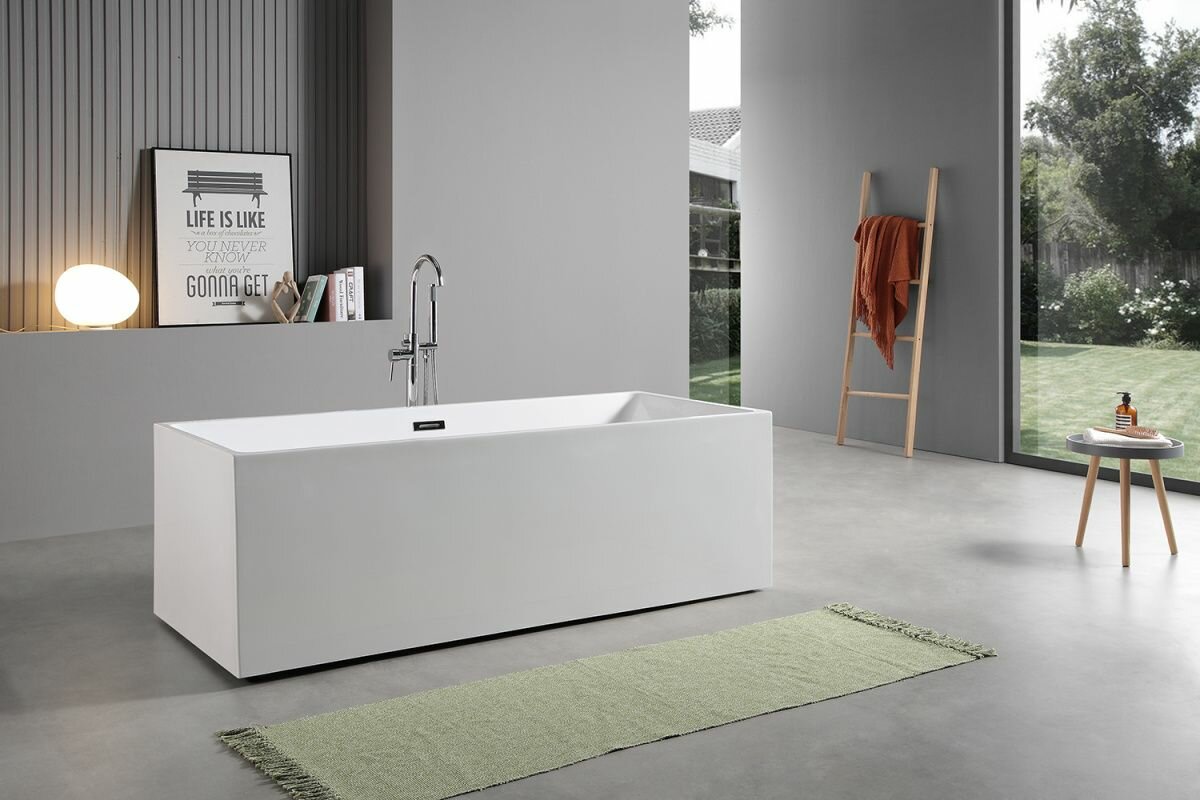 Ванна акриловая отдельностоящая 1600х750х580 AZARIO MODERN AZ-6601-16075