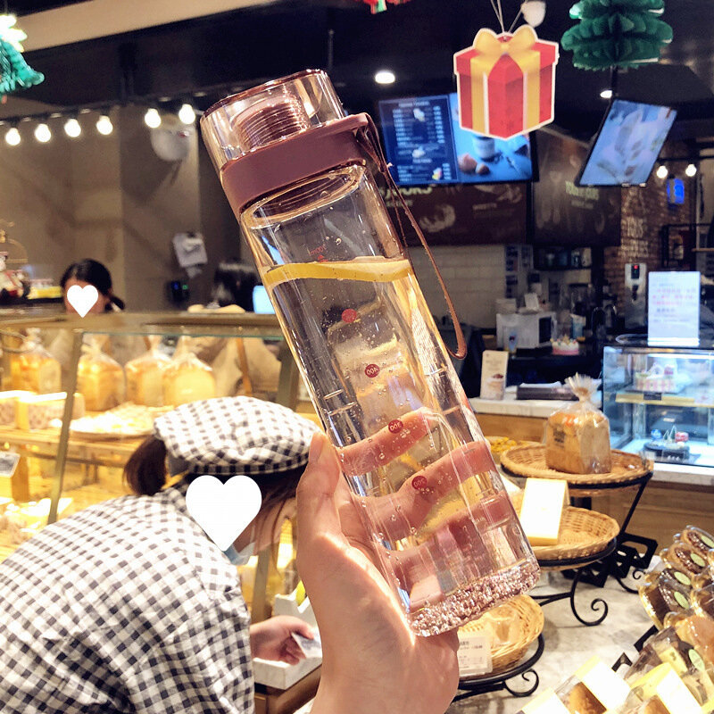 Оптовая продажа: простая матовая квадратная пластиковая кружка для интернет-знаменитостей, портативная унисекс кружка для студентов, креативная модная спортивная кружка для фитнеса