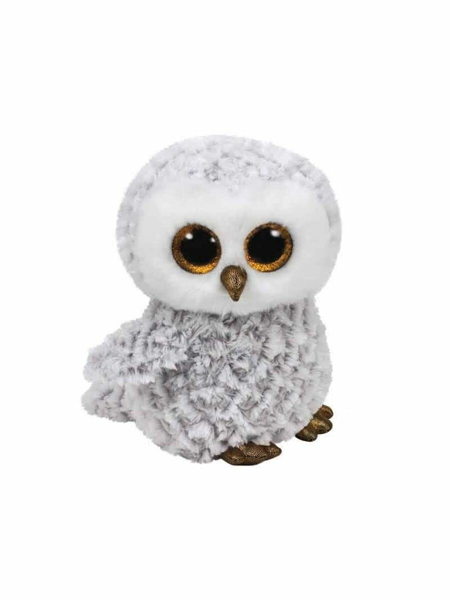 TY Детская мягкая игрушка Оулет Сова Белая, 25 см