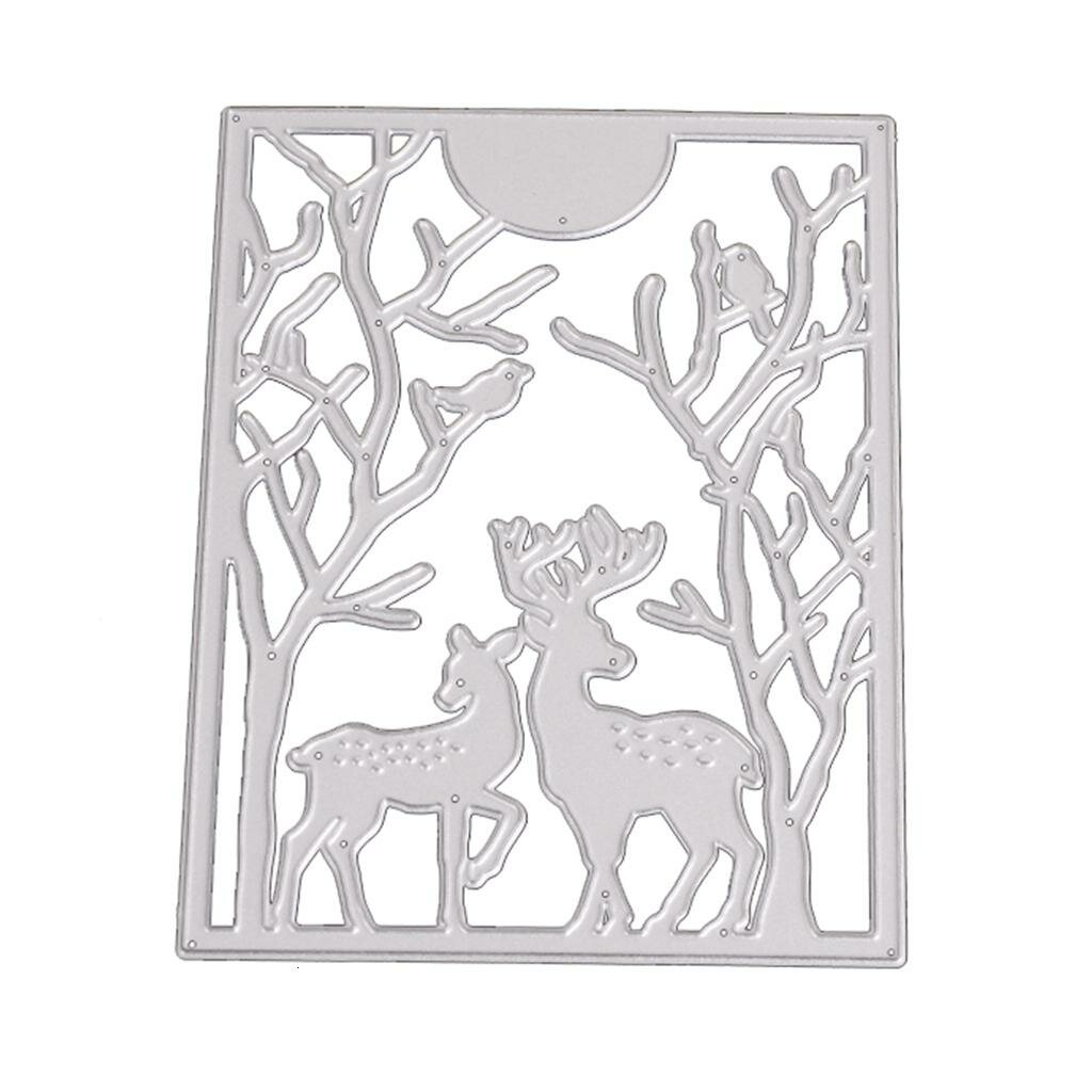 Рождественский олень трафарет для вырезания