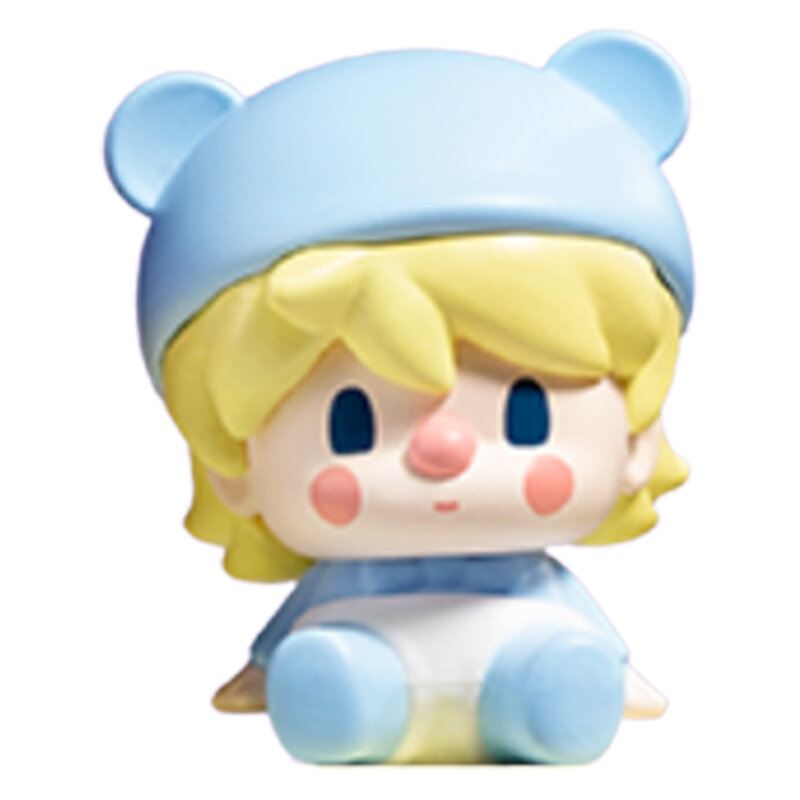 Коллекционные фигурки унисекс POP MART Classic Sitting Posture Mystery Boxes, Confirmed-Little Bean Blue Baby (Open)
