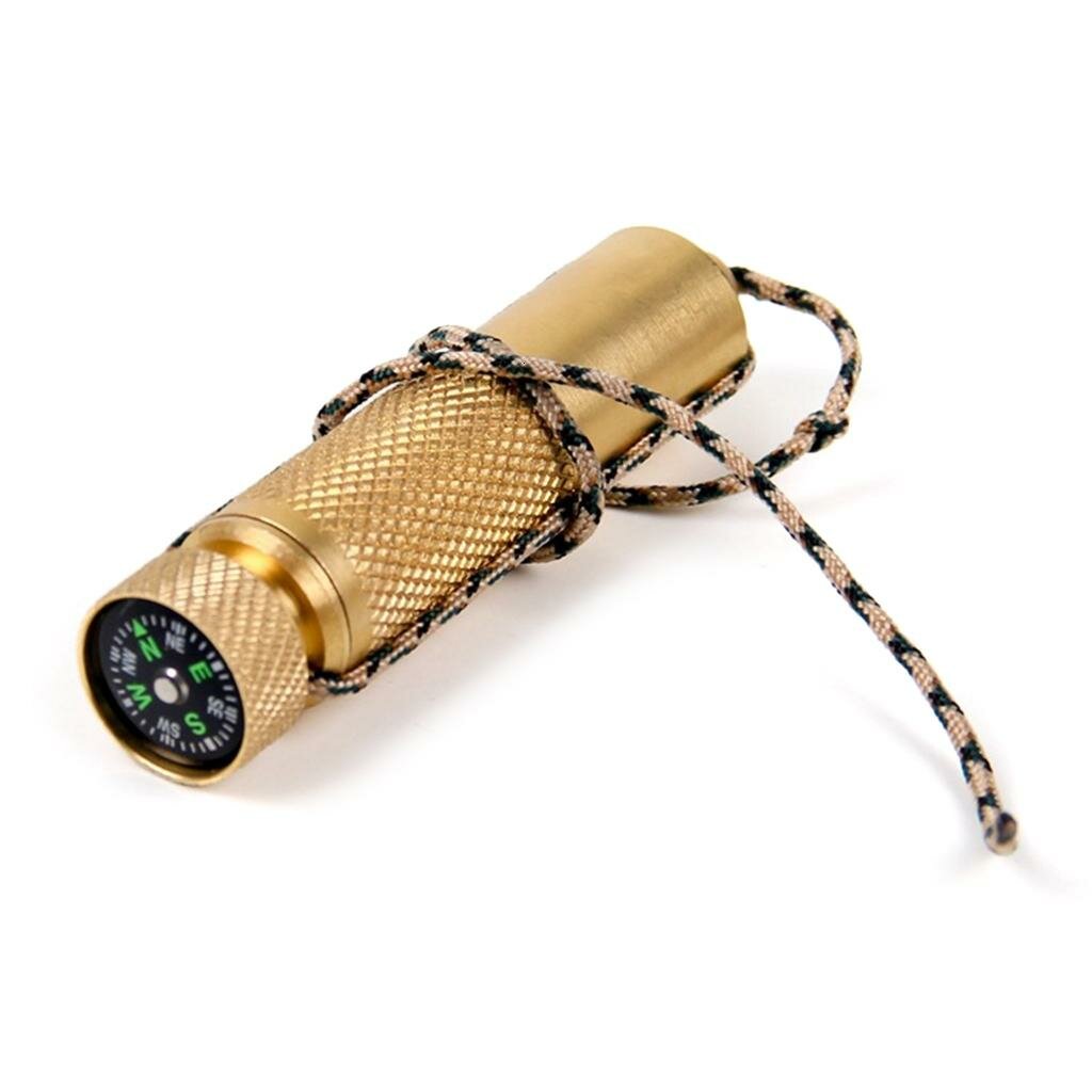 Винтажный латунный компас в водонепроницаемом чехле