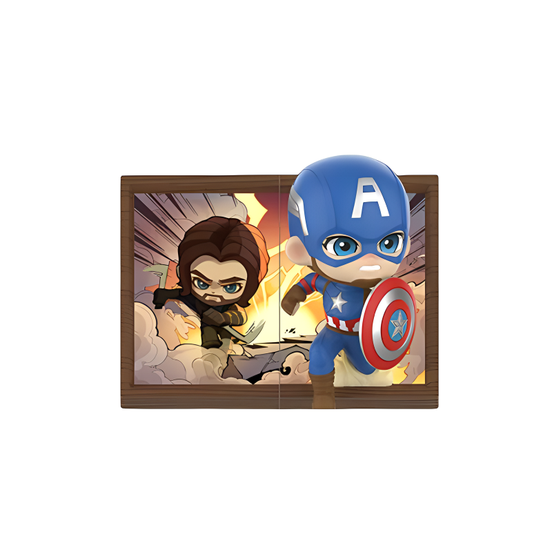 Фигурки унисекс POP MART Marvel Photo Frame Collection, Confirmed Style - Captain America (Unbox and Unbag)