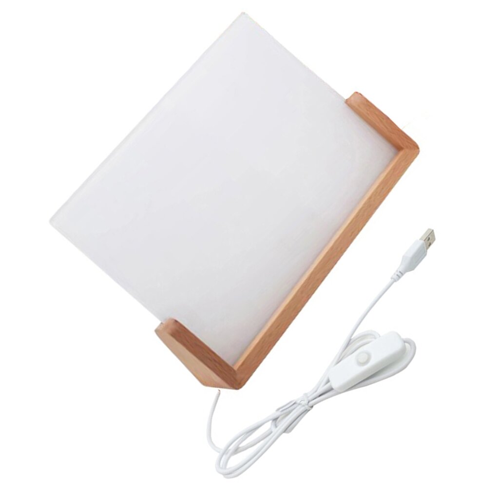 Сублимация Акриловая пустая фотомама с светодиодной светом и дровя