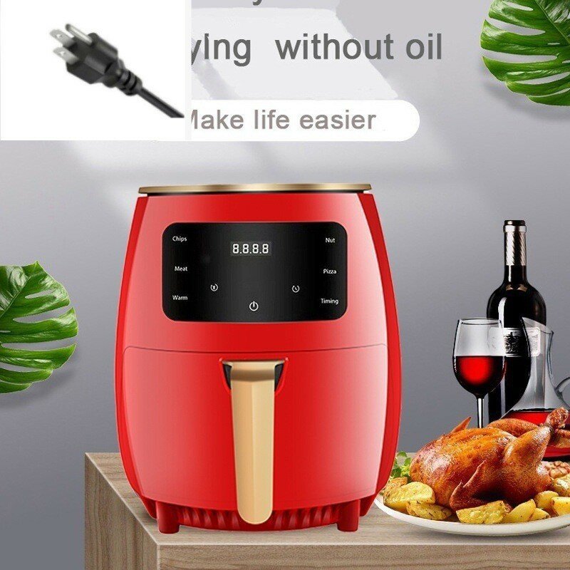 8L Визуальная фритюрница для дома, большая емкость, машина для картофеля фри, умная многофункциональная электрическая фритюрница Airfrye