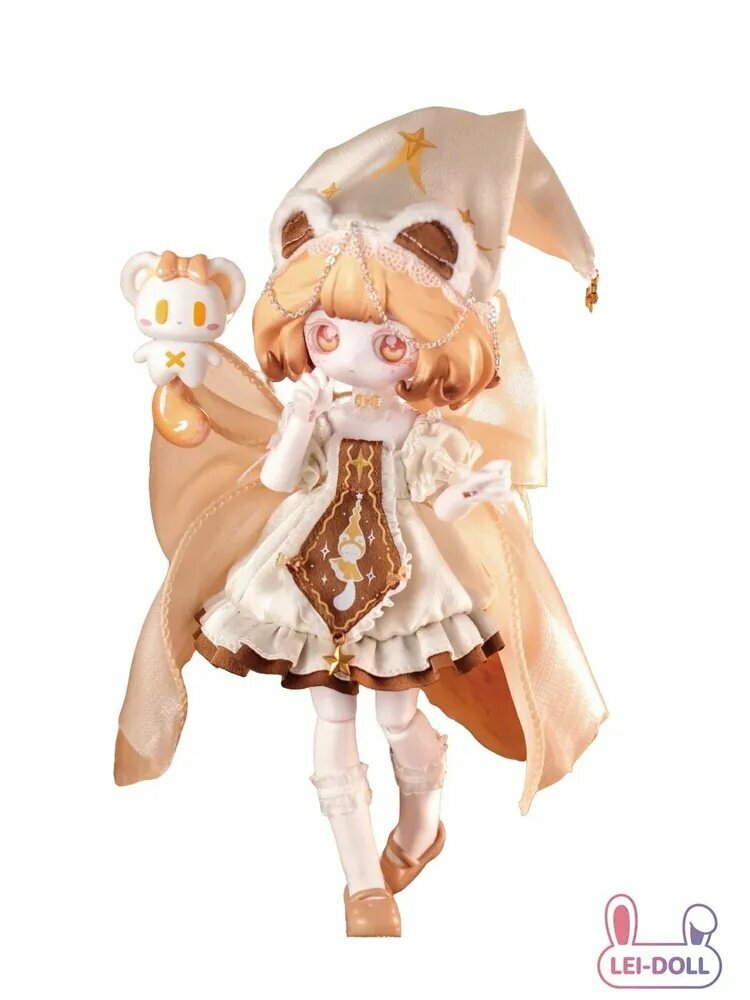 LEI-Doll 1/12 Кукла с шаровидными суставами BJD,(The Lulu Elf Story) ,20cm, полный набор прически, одежды и аксессуаров, коллекционная, подарок для девочек