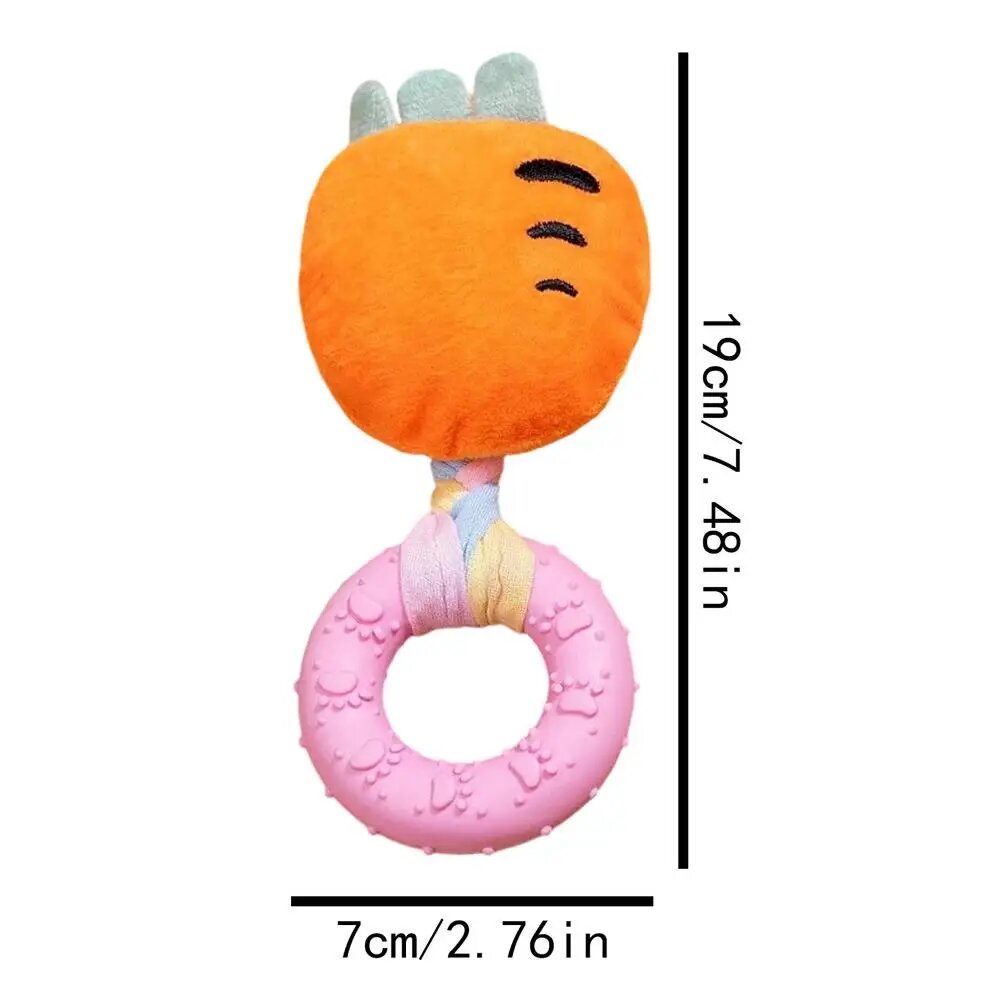Игрушка для собак "Морковка" оранжевая, 19см