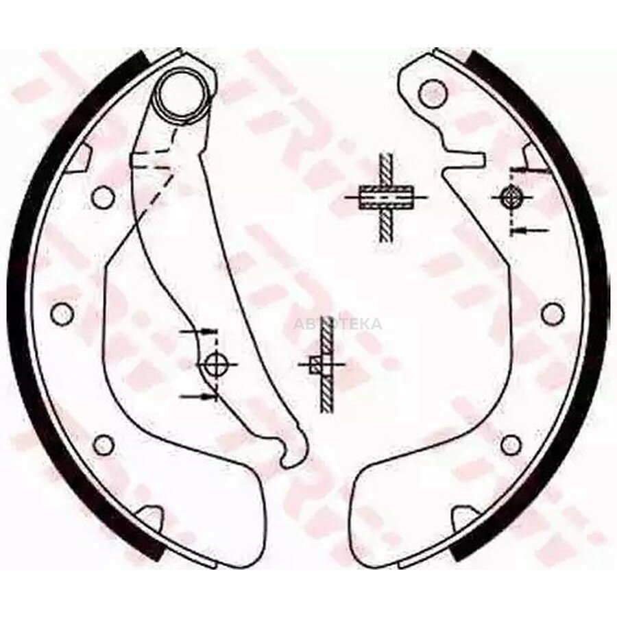 Колодки барабанные Chevrolet Lacetti/Epica 1.4-2.0/Daewoo Nexia 1.5 95> TRW GS8543