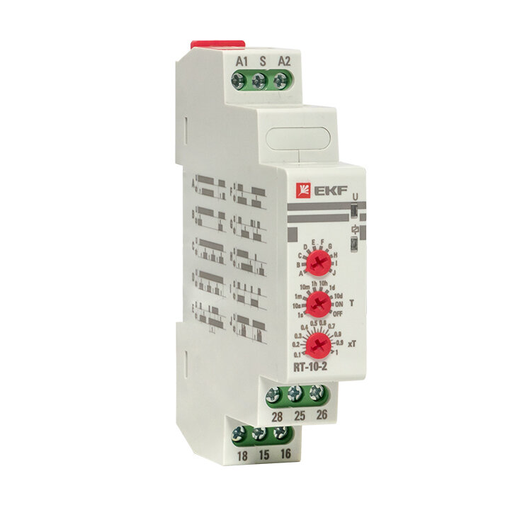 Реле времени (10 устанавл. функц.) PROxima , EKF RT-10-2 (1 шт.)