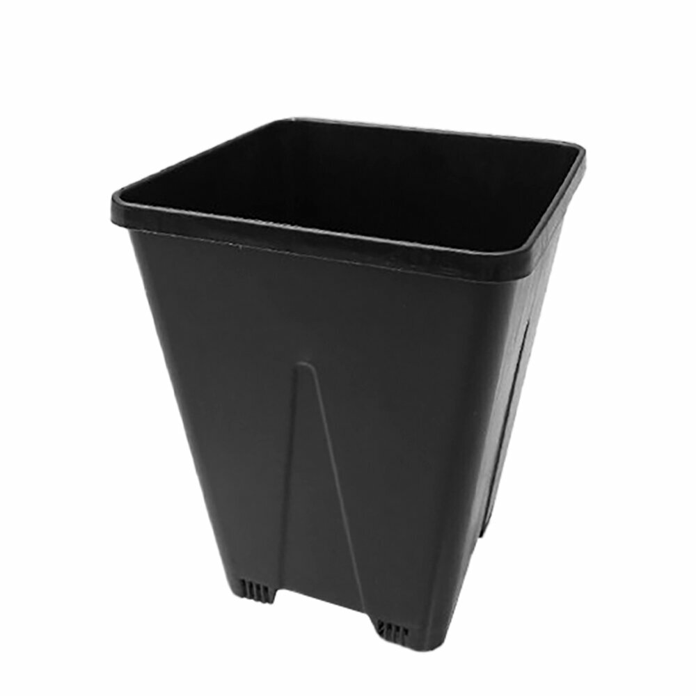 Горшок пластиковый технологический черный 20,3х20,3х26 см 8 л