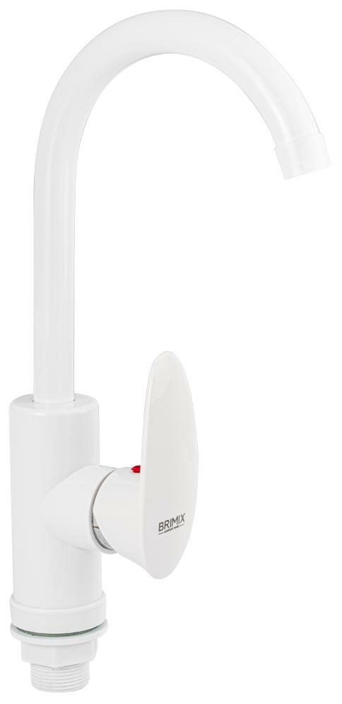Смеситель для кухни BRIMIX 5921 Смеситель на кухню, боковой, шаровый, из высокопрочного пластика АБС, белый