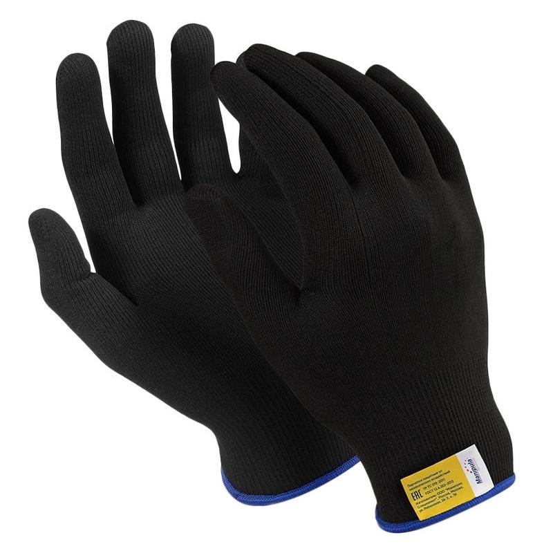 Перчатки рабочие Manipula Specialist Микрон Блэк TNY-25/MG102 нейлон (15 класс, размер 9, L, 10 пар в упаковке), 1295031