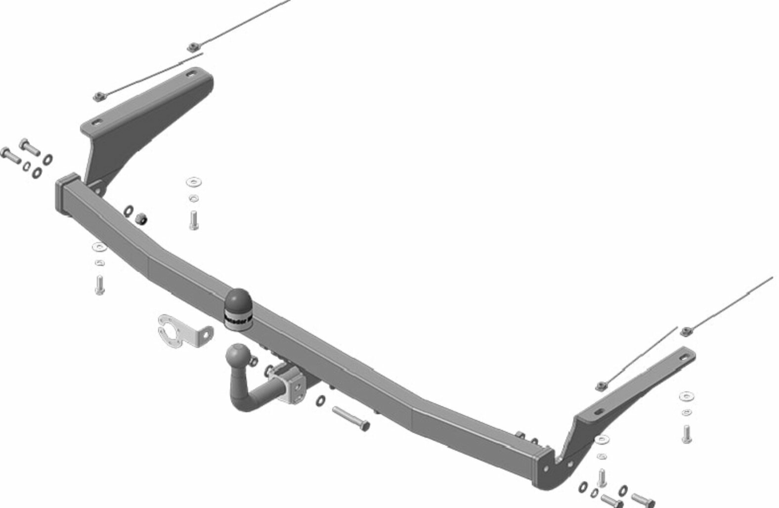 Фаркоп с эл-кой Smart для Toyota Vellfire, Alphard c 2015 г. (оцинкованный шар)(паспорт и сертификат в комплекте) 92521-A. Motodor