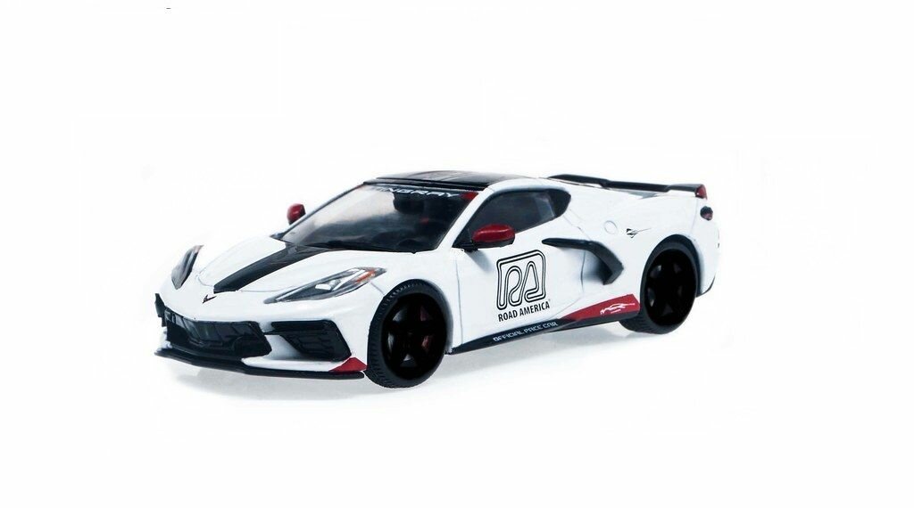 Chevrolet Corvette C8 Stingray Coupe Road America Official Pace Car 2020, масштабная модель автомобиля коллекционная