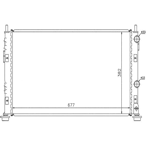 STELLOX 10-25282-SX (05017 619 / 05017619 / 05017619AA) радиатор системы охлаждения\ Chrysler (Крайслер) stratus 2.0