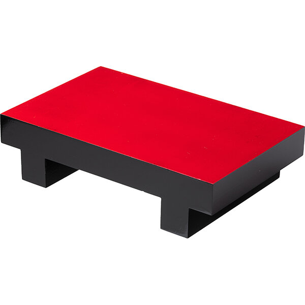 Блюдо для суши дерево; H=6, L=24, B=15см; черный, красный (West Honest)