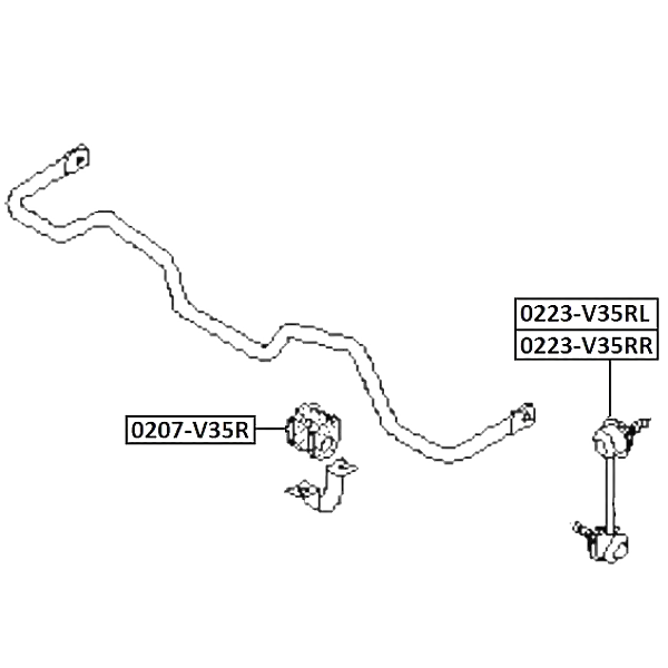 ASVA 0207V35R втулка стабилизатора задн. Nissan (Ниссан) / Infiniti (Инфинити) Nissan (Ниссан) Infiniti (Инфинити)