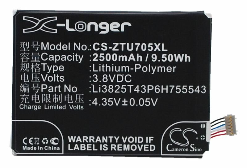 Аккумулятор Cameron Sino CS-ZTU705XL для ZTE Q705U