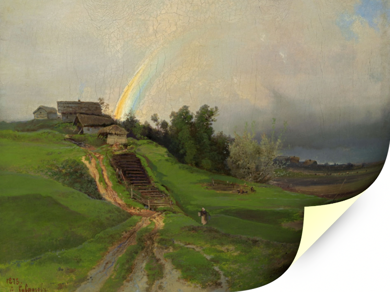 "Радуга", Саврасов А. К, картина для интерьера (репродукция) (50х37 см / без подрамника)