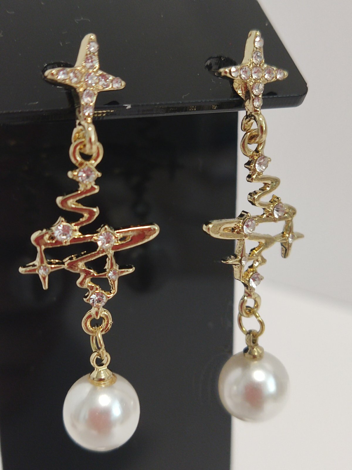 Серьги с подвесками, жемчуг имитация