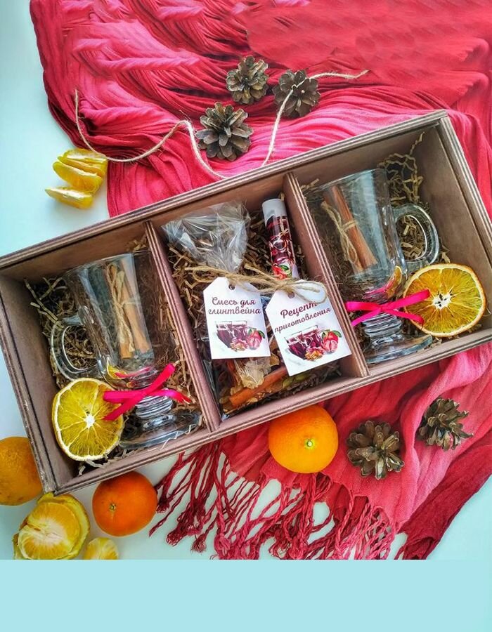 Набор для глинтвейна с бокалами для двоих