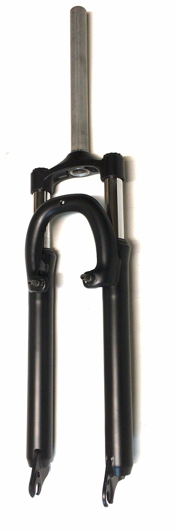 Вилка амортизационная велосипедная 29" алюминиевая, ход 80мм, для дискового и ободного тормоза, 260х28.6мм, безрезьбовой шток, регулировка жесткости, матовая черная, HORST AS80 BLACK