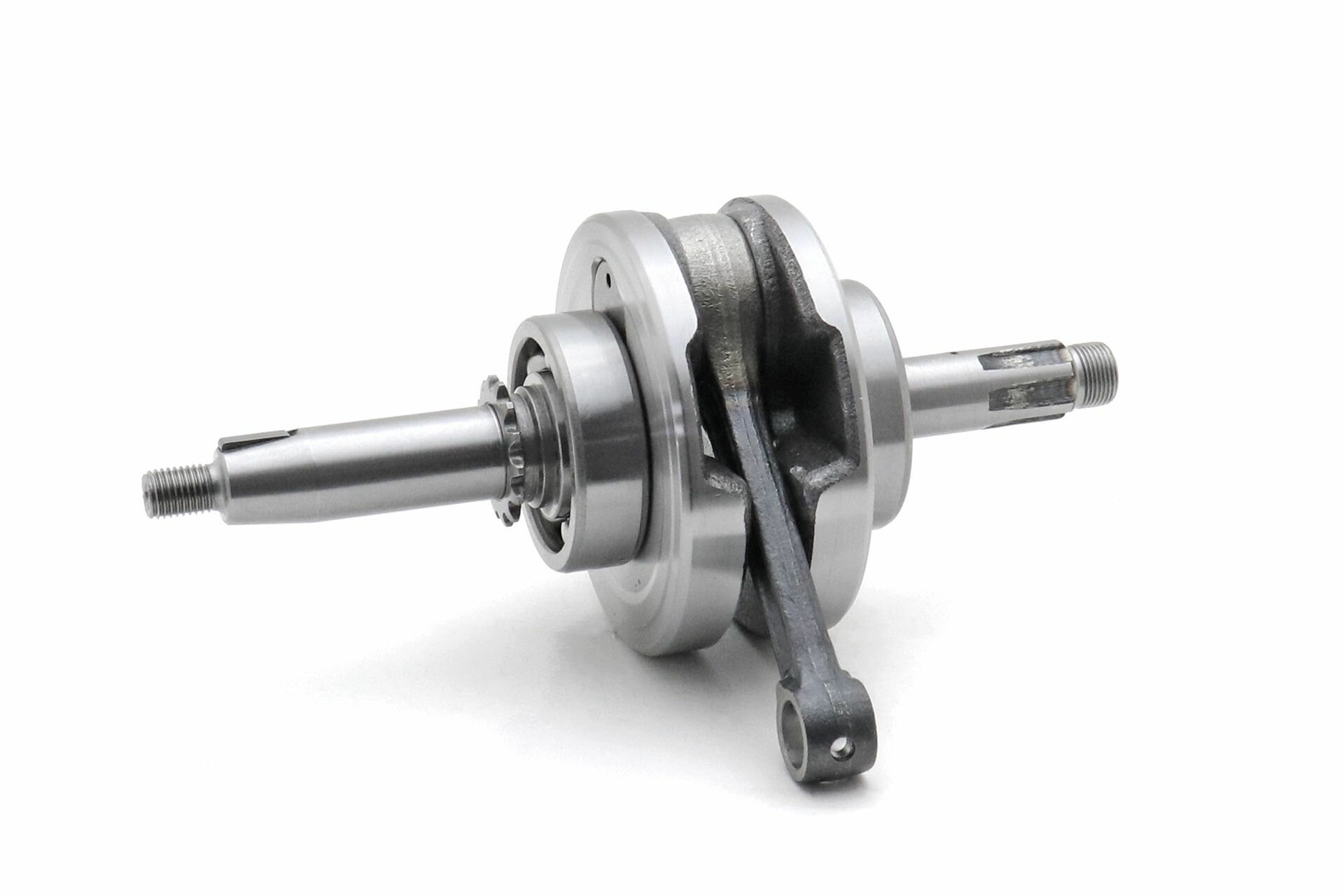 Коленвал Delta, Zodiak, Альфа(90-110 см3) (p13мм) в сборе с подш. и звездой ГРМ(ход поршня 50 мм, d щеки 89 мм)