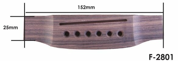 Бридж для акустической гитары HOSCO F-2801, палисандр