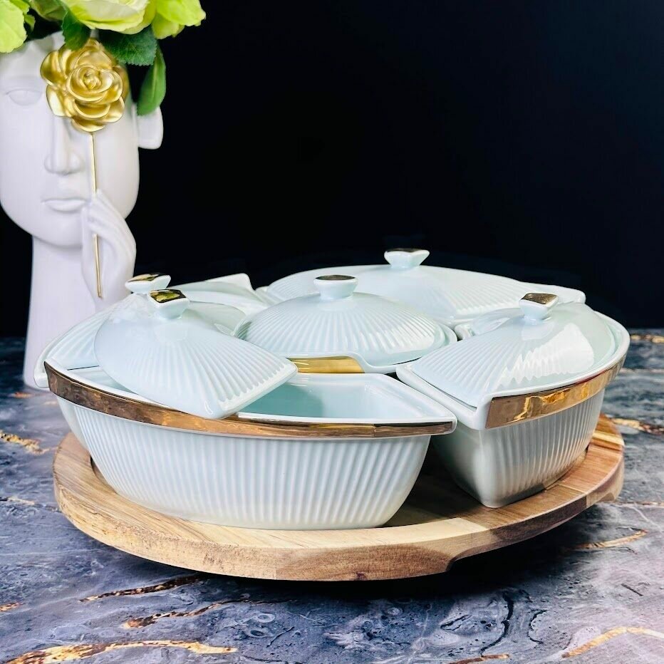 Менажница 30,5см эллада на вращающейся подставке 1 шт.