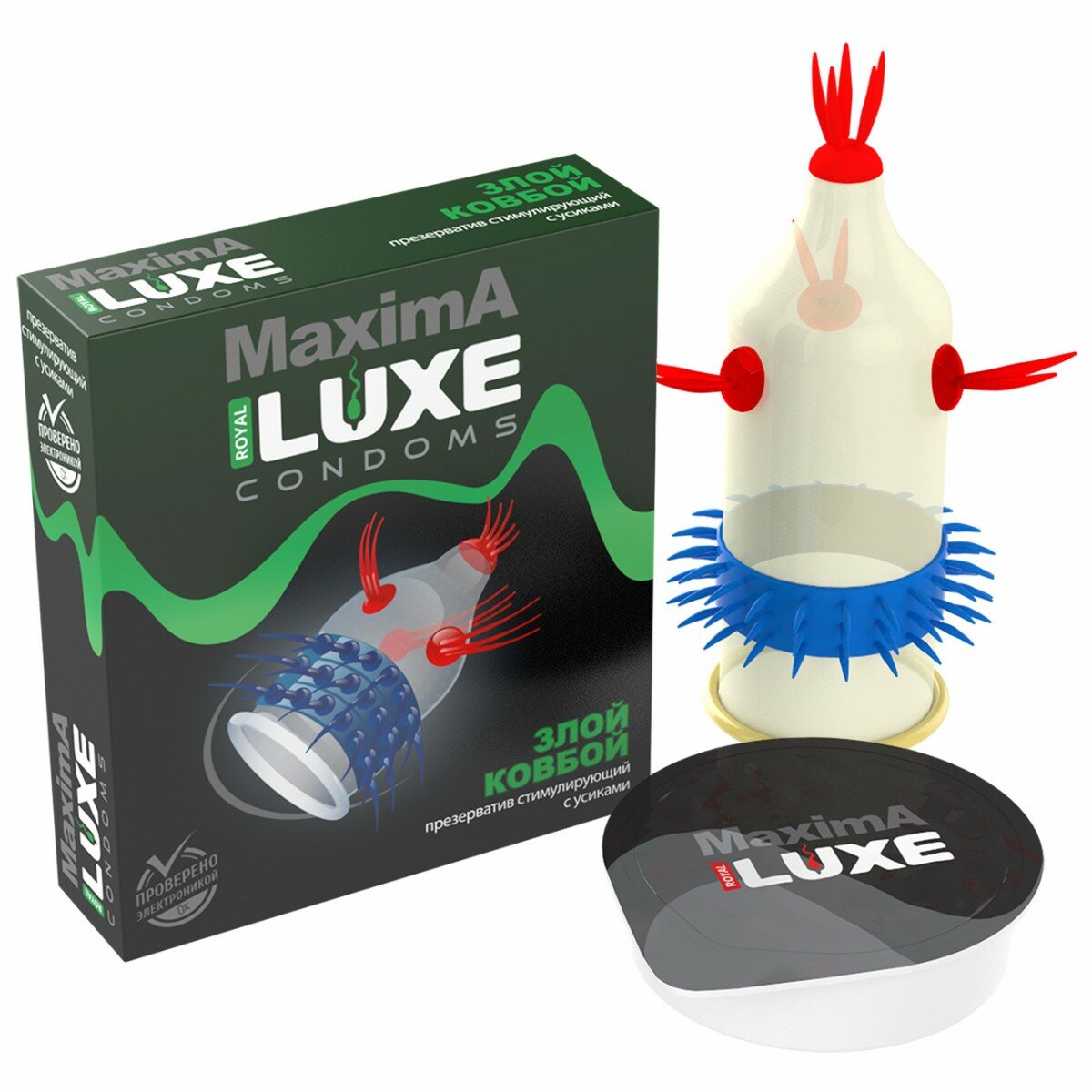 Презервативы стимулирующие с усиками LUXE MAXIMA "Злой ковбой", 1шт
