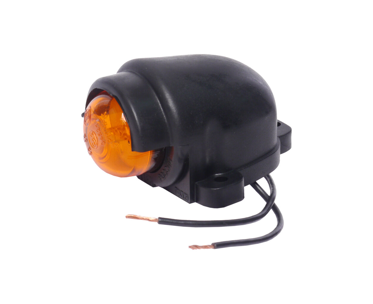 Фонарь габаритный и контурный 12/24V (с козырьком, светодиод) оранжевый евросвет