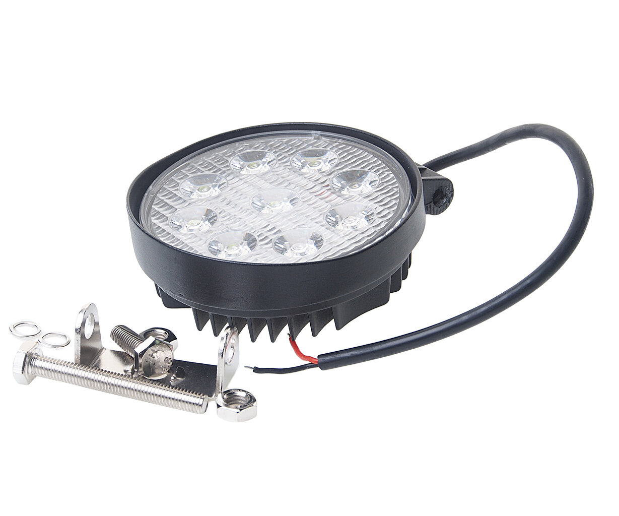 Фара рабочего света круглая 115х130x45мм 27W 9LED (ближний свет) вымпел