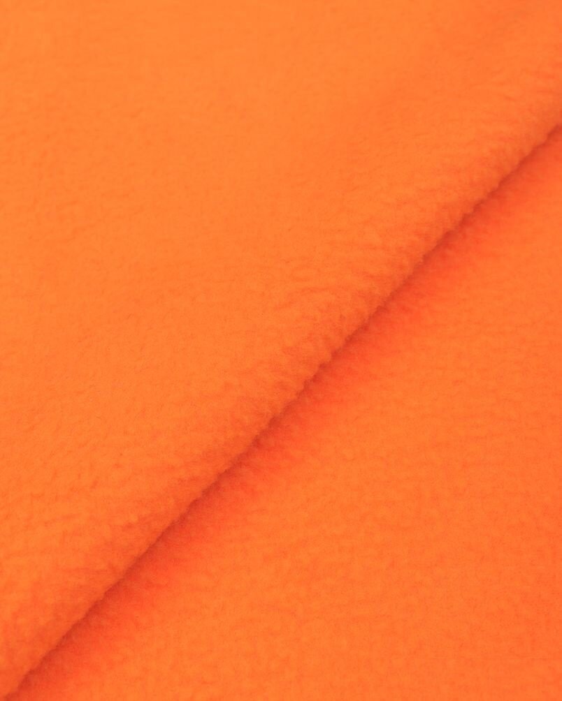 Ткань флис антипиллинг 220 гр, цвет оранжевый. Готовый отрез 1*1,5м