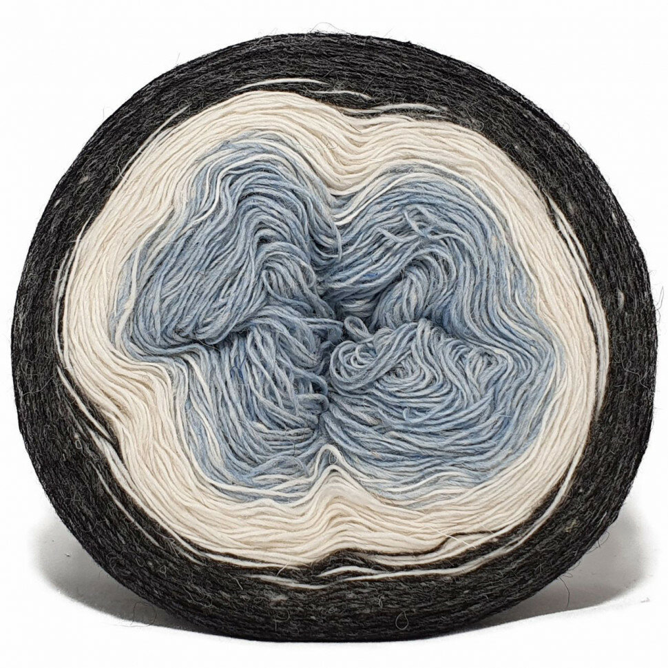 Пряжа Рассказовская ангорка колор 03 т. сер/бел/голубой (2 мотка)