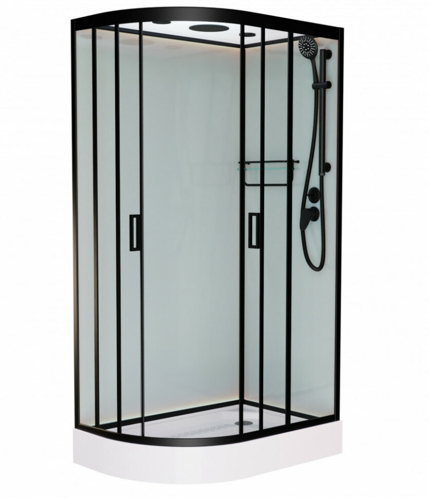 Душевая кабина Frank F418R Black 100х80 см правосторонняя, 914814